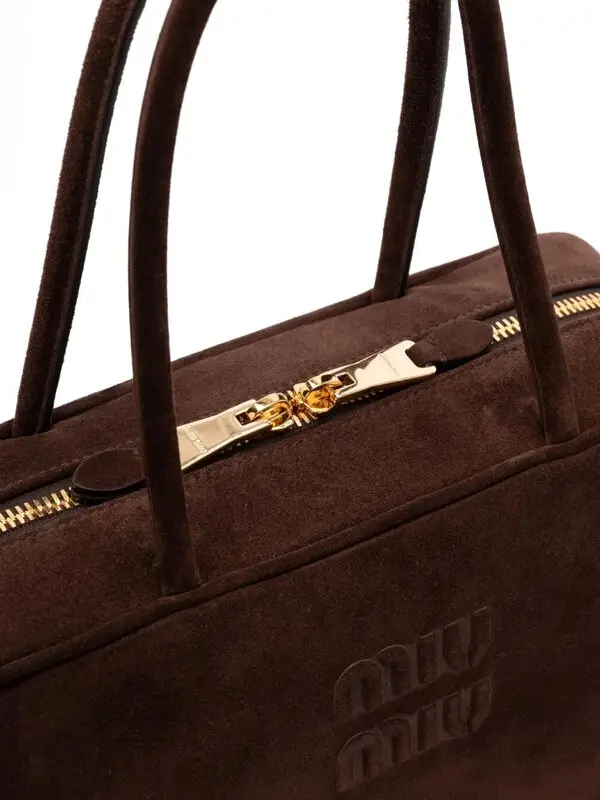 Miu Miu Suede Beau Bag - Brown
