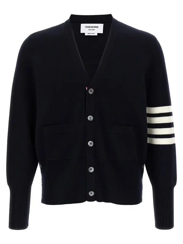 Thom Browne 4-bar" Virgin Wool Cardigan - Blue