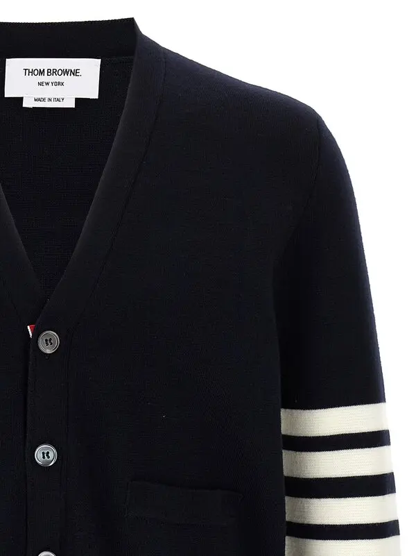 Thom Browne 4-bar" Virgin Wool Cardigan - Blue