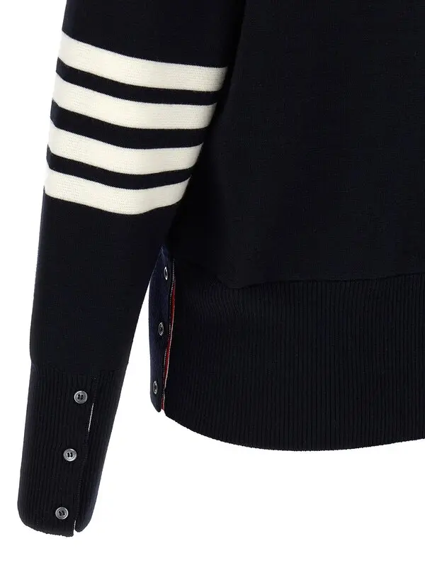 Thom Browne 4-bar" Virgin Wool Cardigan - Blue
