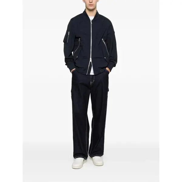 Moose Knuckles Zip-up Bomber Jacket - Blue