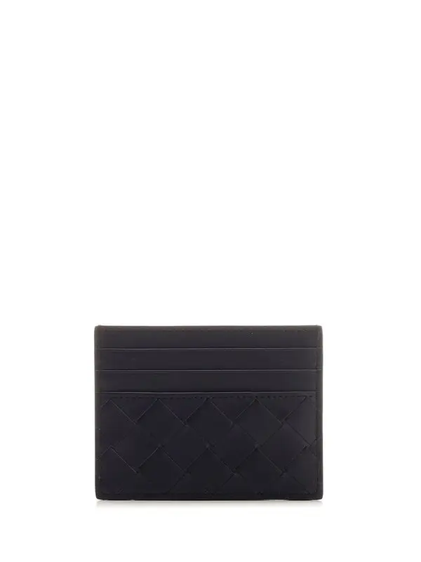 Bottega Veneta Calfskin Card Holder - Blue