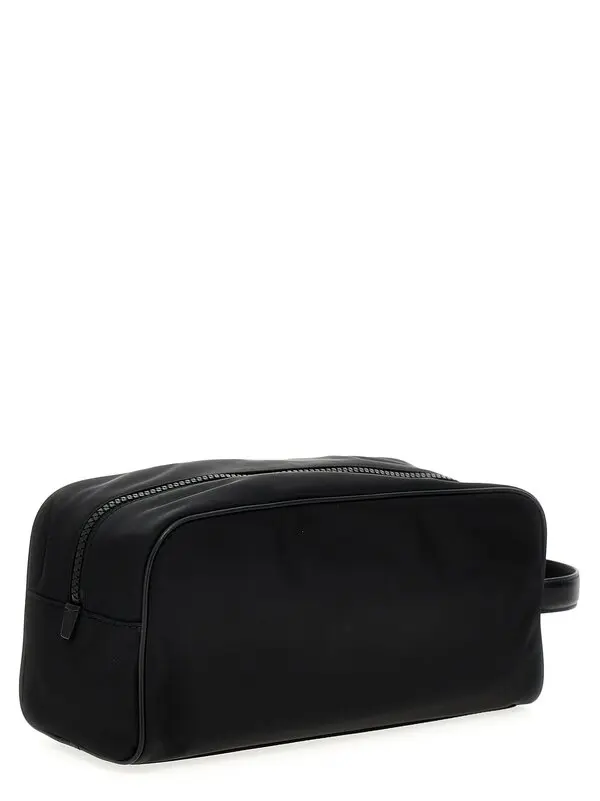 Dolce & Gabbana Logo Nylon Makeup Bag - Black