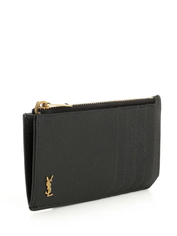 Saint Laurent Tiny Cassandre Fragments Zip-around Card Holder