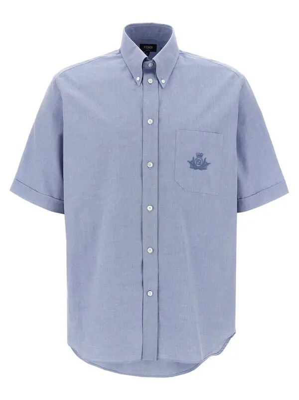 Fendi Crest' Shirt - Blue