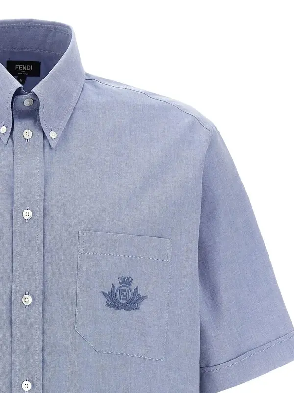 Fendi Crest' Shirt - Blue
