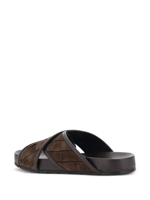 Bottega Veneta Intrecciato Suede Calfskin Sandals