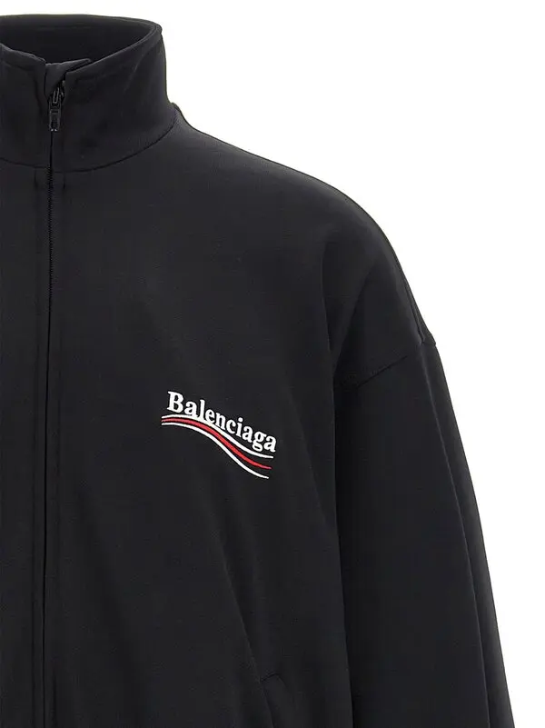 Balenciaga Logo Embroidery Technical Fabric Sweatshirt