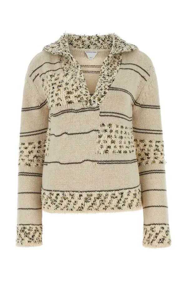 Bottega Veneta Embroidered Wool Blend Polo Shirt - Multicolor
