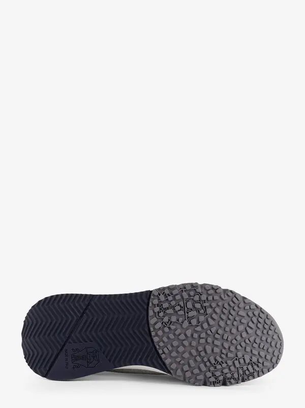 Brunello Cucinelli Low-top Cotton Knit And Leather Sneakers