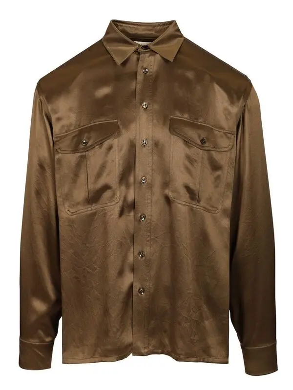 Saint Laurent Silk Satin Shirt