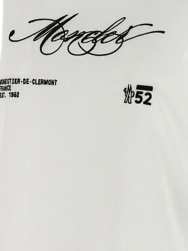 Moncler Embroidered Cotton Jersey T-shirt