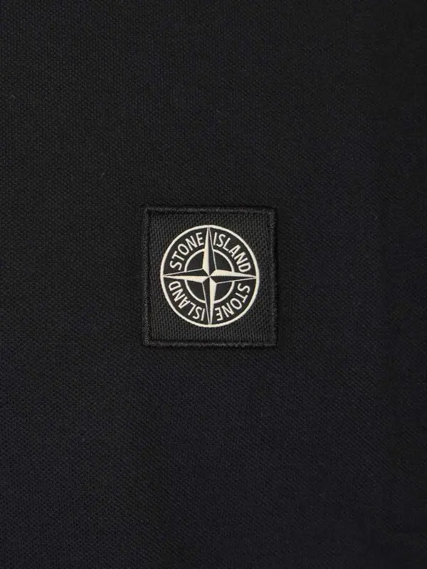 Stone Island Cotton Short-sleeved Polo Shirt - Blue