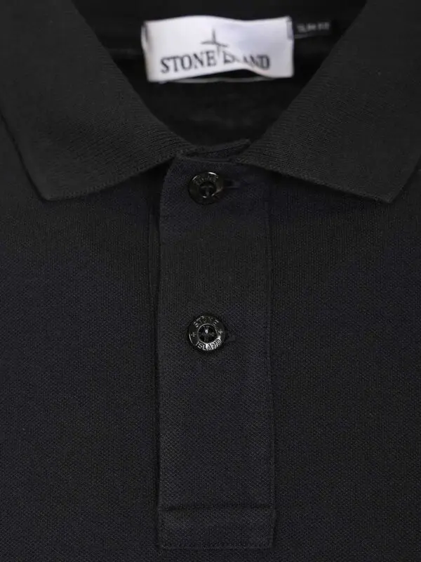 Stone Island Cotton Short-sleeved Polo Shirt - Blue