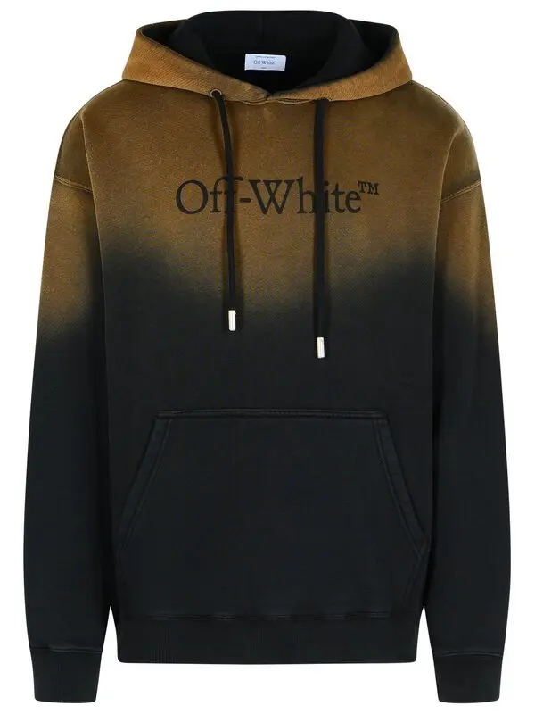 Off-White Cotton Hoodie - Black