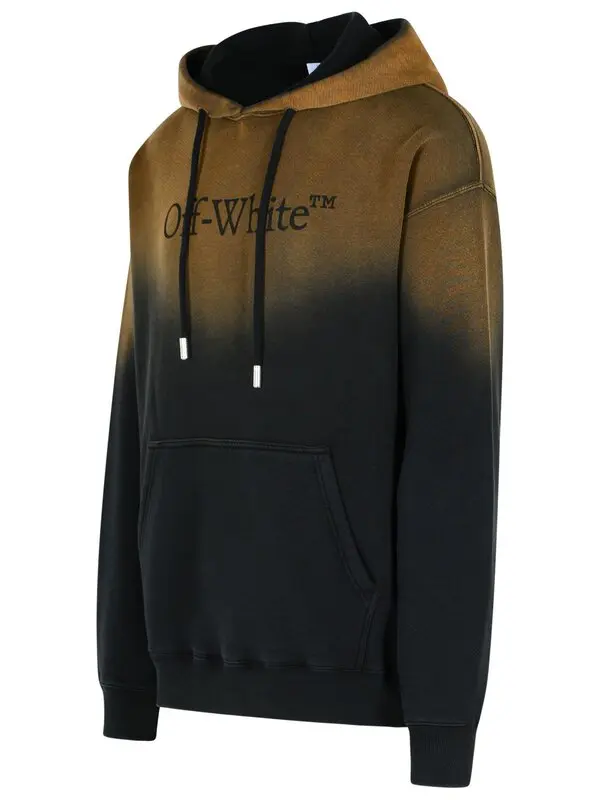 Off-White Cotton Hoodie - Black