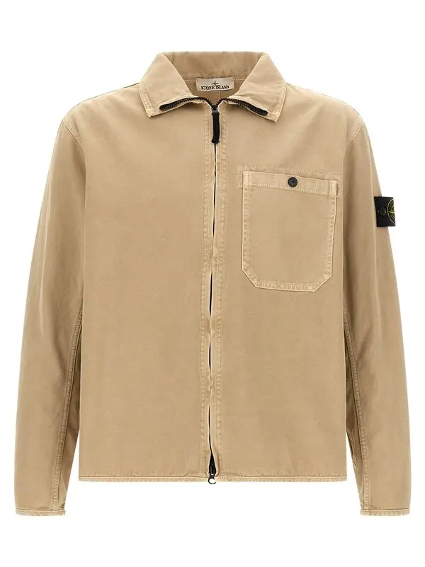 Stone Island 1200014' Overshirt - Cream