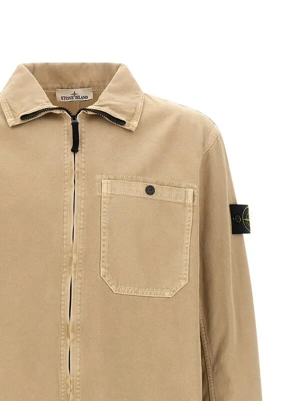 Stone Island 1200014' Overshirt - Cream