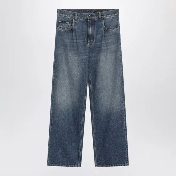 Dolce & Gabbana Washed Effect Cotton Denim Jeans