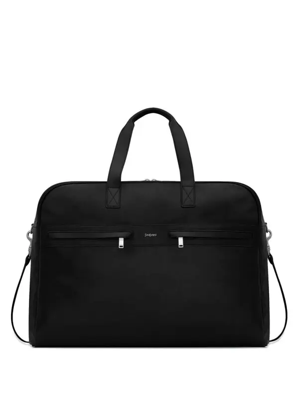 Saint Laurent Camp Maxi Duffle Bag In Smooth Leather - Black