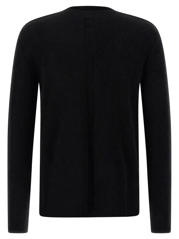 Rick Owens Ls Top Alpaca Wool Blend Sweater - Black