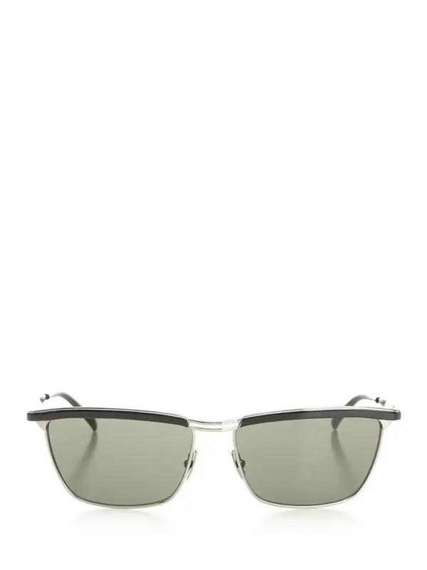 Saint Laurent Metal Frame Sunglasses - Silver