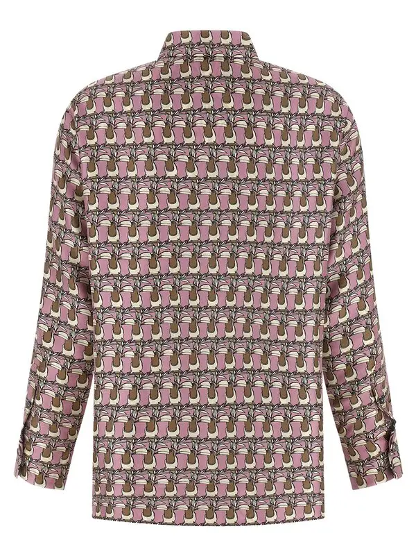 Max Mara Times Reversible Printed Silk Shirt