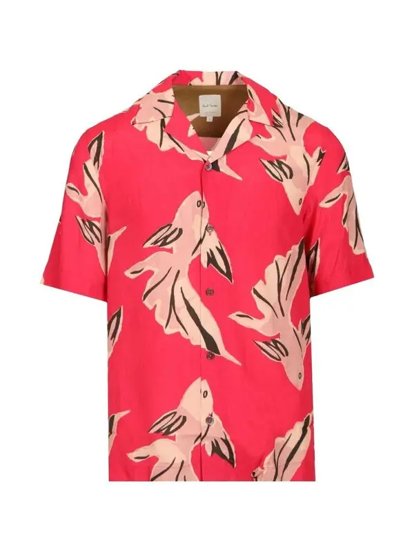 Paul Smith Viscose Shirt With Fish Motif