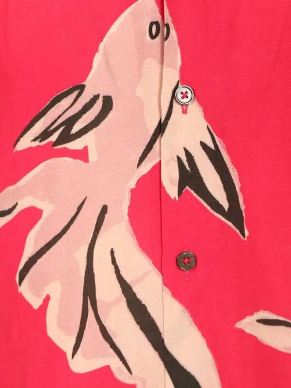 Paul Smith Viscose Shirt With Fish Motif