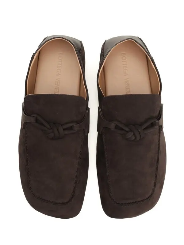 Bottega Veneta Daddy Suede Loafers With Knot Detailing