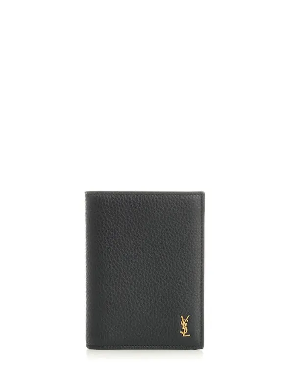 Saint Laurent Tiny Cassandre Card Holder - Blue