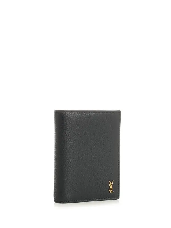 Saint Laurent Tiny Cassandre Card Holder - Blue