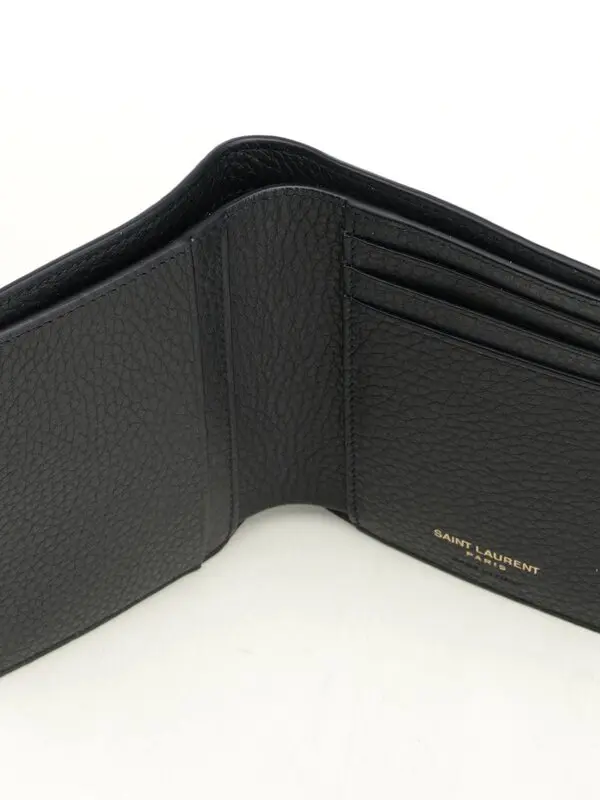 Saint Laurent Tiny Cassandre Card Holder - Blue