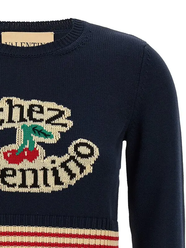 Valentino Garavani Chez Knitted Cotton Sweater