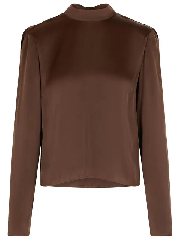 ROTATE BY BIRGER CHRISTENSEN Bowina Polyester Blouse - Brown