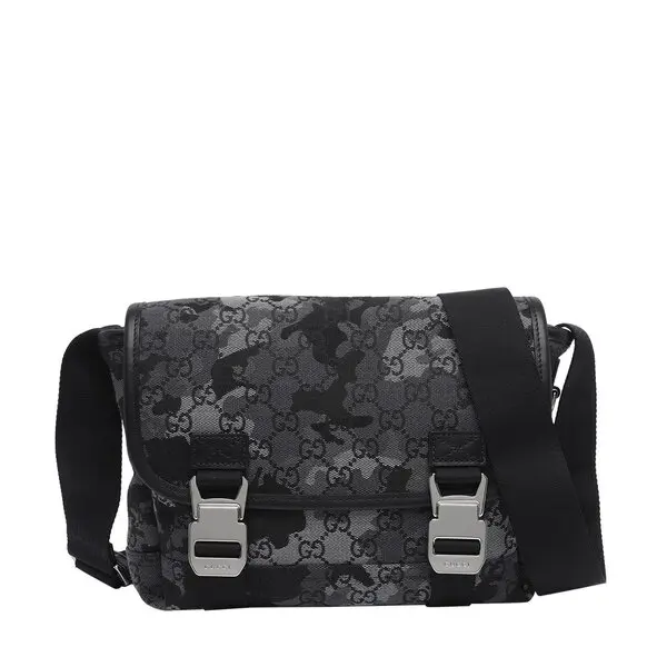 Gucci Gg Canvas Crossbody Bag - Black
