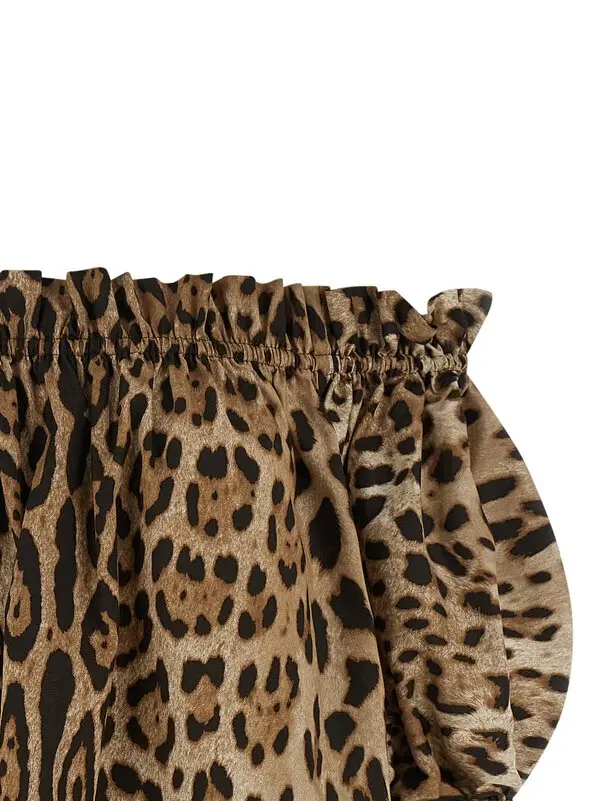 Dolce & Gabbana Animal Print Off-the-shoulder Top
