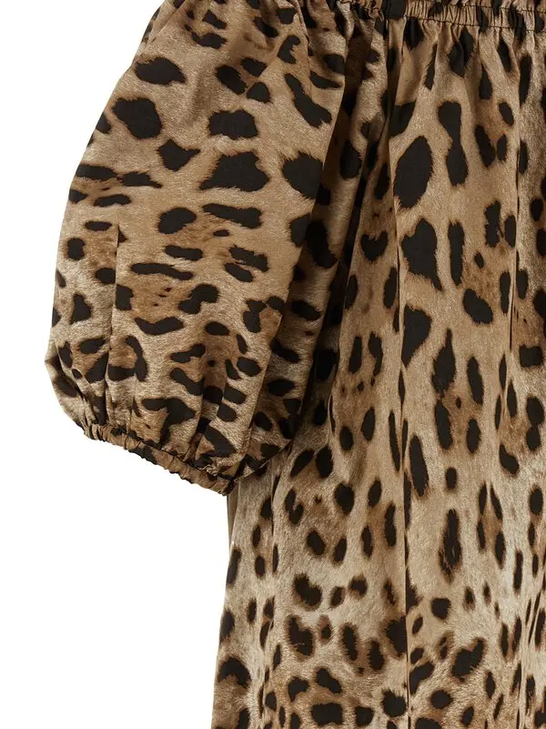 Dolce & Gabbana Animal Print Off-the-shoulder Top