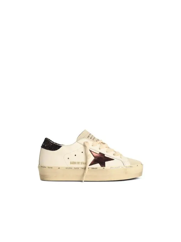 GOLDEN GOOSE Hi Star Leather Sneakers - White