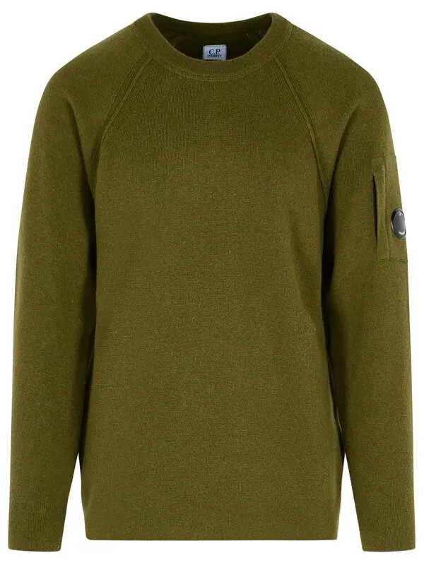C.P. COMPANY Wool Blend Sweatshirt With Lens Logo