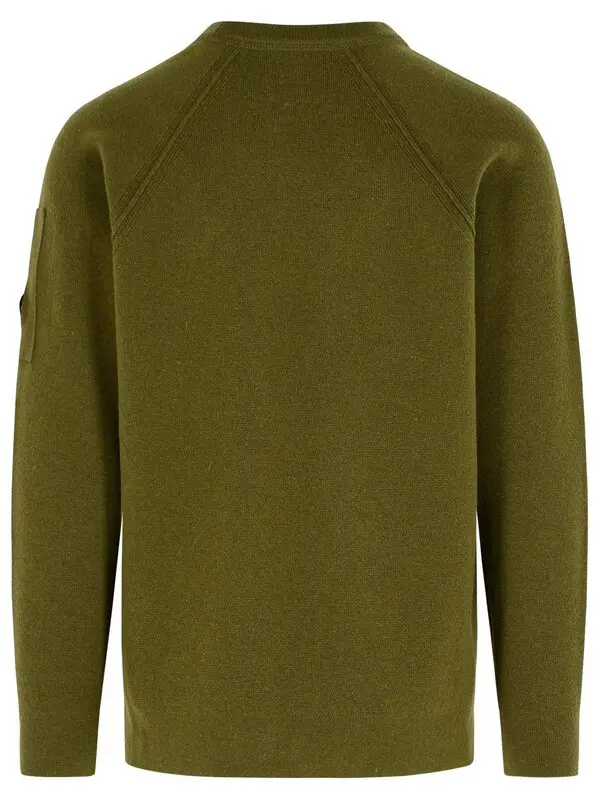 C.P. COMPANY Wool Blend Sweatshirt With Lens Logo