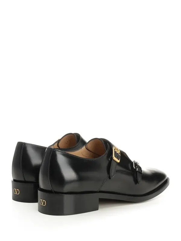 Valentino Garavani Calfskin Double Monk Strap Shoes