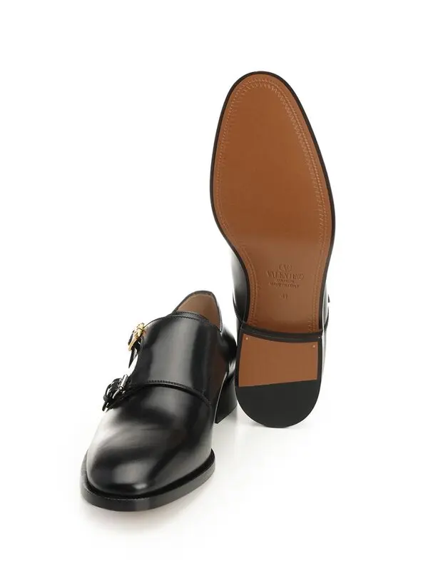 Valentino Garavani Calfskin Double Monk Strap Shoes