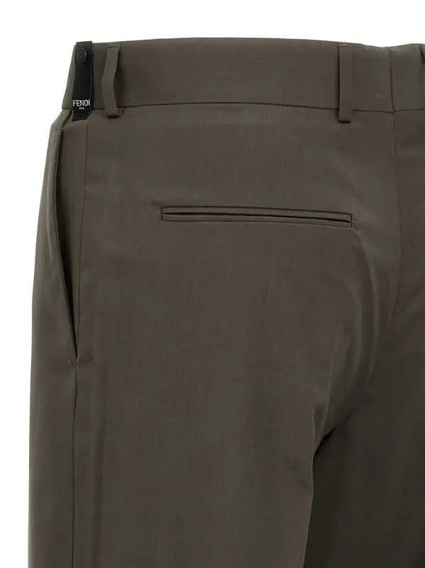 Fendi Cipresso Wool Pants