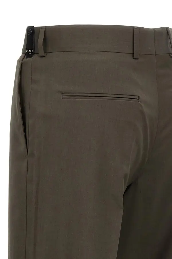 Fendi Cipresso Wool Pants