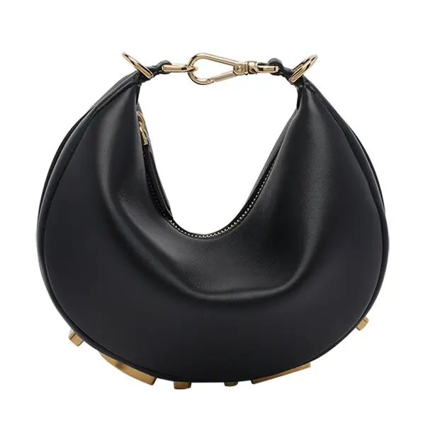 Fendi Mini Baguette Shoulder Bag - Black
