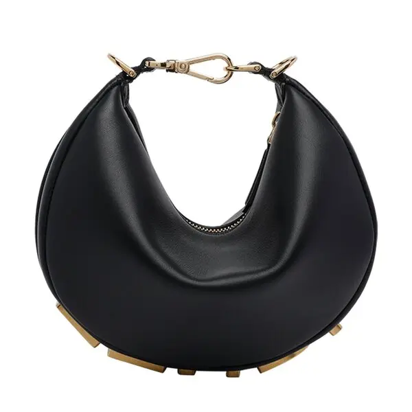 Fendi Mini Baguette Shoulder Bag - Black