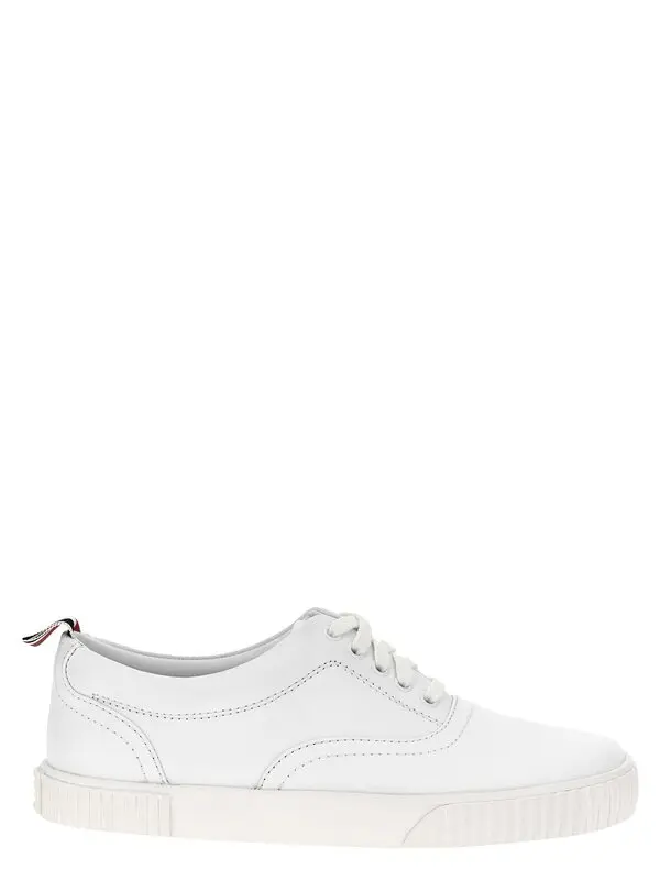 Thom Browne Heritage' Lace-up Leather Sneakers - White