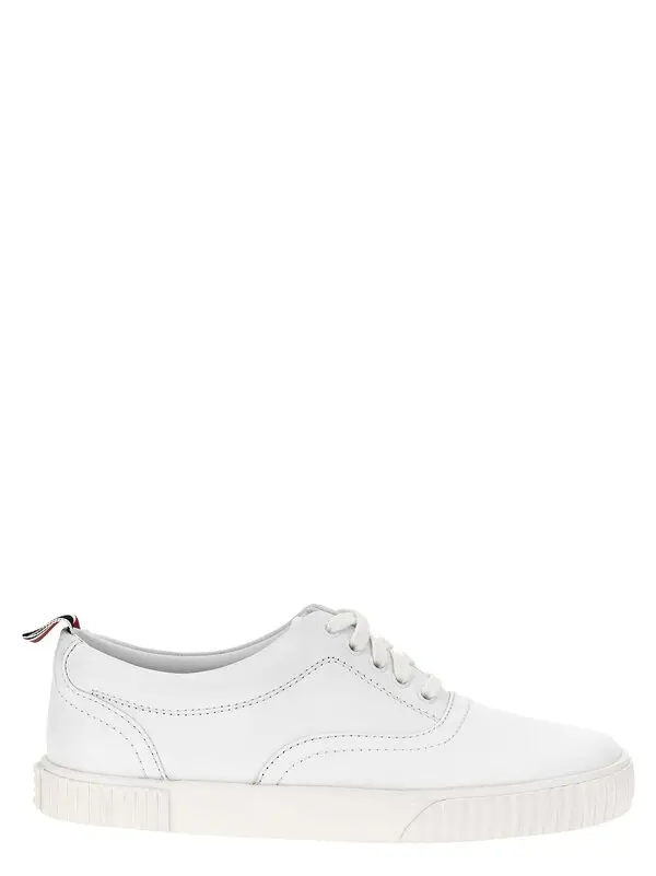Thom Browne Heritage' Lace-up Leather Sneakers - White