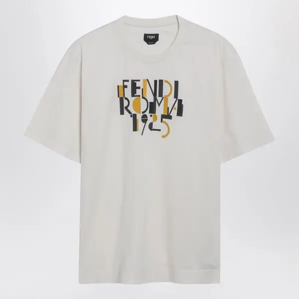 Fendi Cotton T-shirt With Logo Print - White